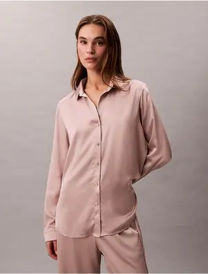 Calvin Klein Satin Sheen Sleep Shirt - Cedar