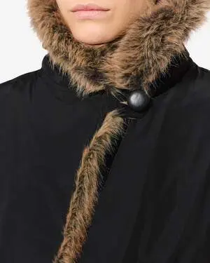 Isabel Marant Étoile Charone" Parka With Faux Fur Trim - Black