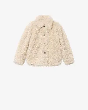 MARANT ETOILE Tarvey Bouclé Faux Fur Coat