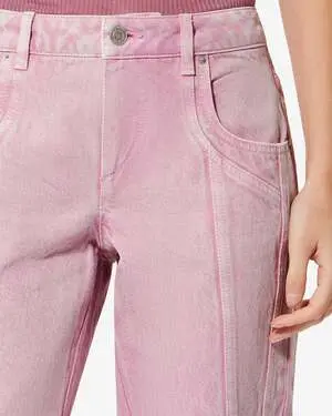 MARANT ETOILE Jaylis Bootcut Jeans - Pink