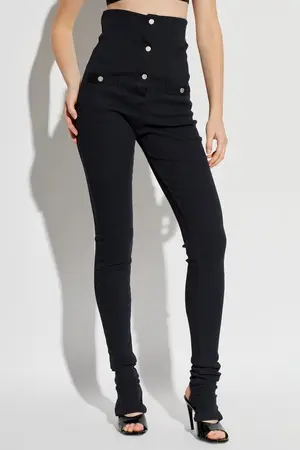 Attico High-waisted Trousers - Black