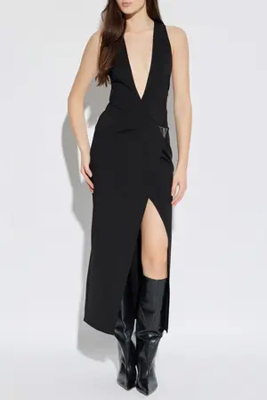 Attico Sleeveless Fitted Midi Dress