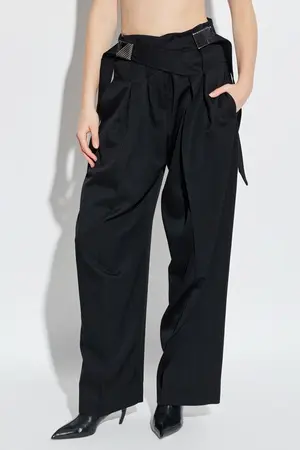 Attico Wide-leg Wool Trousers