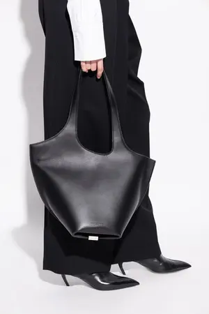 Attico La Scoop Medium Shopper Bag - Black