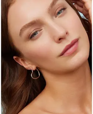 ORADINA Sterling Sweetheart Hoop Earrings