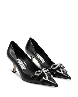 JIMMY CHOO Auria 70 Pumps - Black/crystal