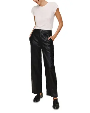 Bella Dahl Faux Leather Pants - Black