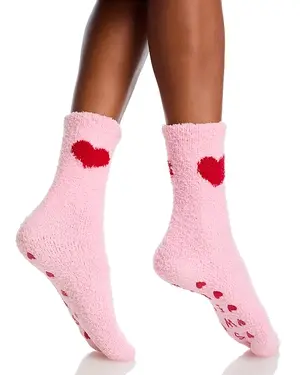 PJ Salvage Cozy Grippers Crew Socks Baby Pink - Sweet