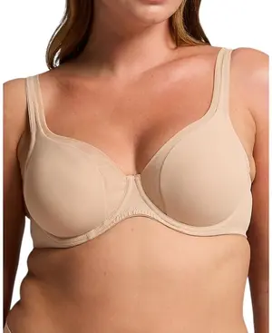 Hunkemoller Mesh Non Padded Underwired Bra Rugby Tan