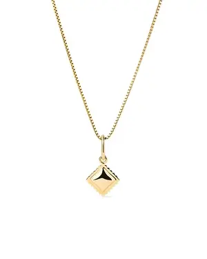 ANA LUISA Ravioli Charm Solid Yellow Necklace - Gold