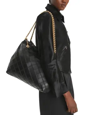 Tory Burch Fleming Hobo Bag - Black/gold