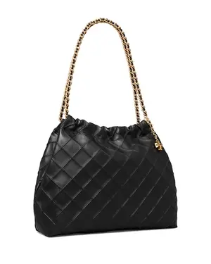 Tory Burch Fleming Hobo Bag - Black/gold