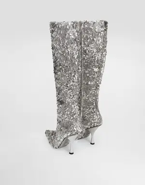 Dolce & Gabbana Sequin Embellished Boots
