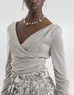 Dolce & Gabbana Lamé Jersey Top