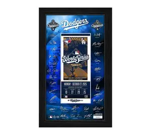 HIGHLAND MINT La Dodgers 2025 Ws Champ Signatur E Ticket Frame - One-color