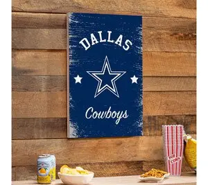 EVERGREEN Nfl Team Wood Wall Sign, 16'x24 - One-color