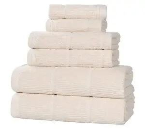 SUPERIOR Milo Cotton Blend Solid 6-piece Towel Et - One-color