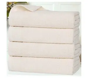 SUPERIOR Honeycomb Waffle Border Cotton Bath To Wel Set - One-color