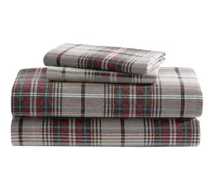 Eddie Bauer Montlake Plaid Red Cotton Twin Shee T Set - One-color