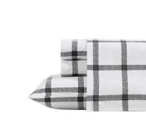 Eddie Bauer Bunkhouse Plaid Beige Cotton Queen Sheet Set - One-color