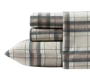 Eddie Bauer Edgewood Plaid Green Cotton Twin Sh Eet Set - One-color