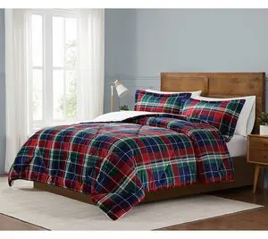 TRULY SOFT Cuddle Warmth Ivan Plaid King Comfor Ter Set