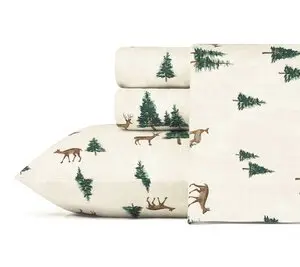 Eddie Bauer Deer Hollow Beige Cotton King Sheet Set - One-color