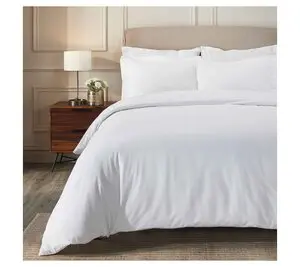 SUPERIOR Rome Flannel Cotton Solid Duvet Cover, Twin