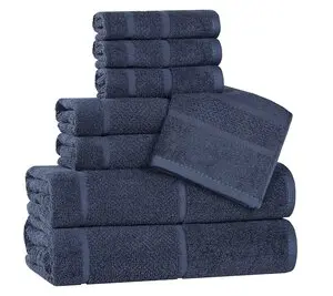 SUPERIOR Mile Cotton Blend Solid 8-piece Towel Et - One-color