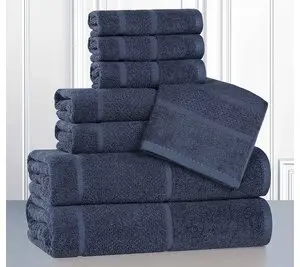 SUPERIOR Mile Cotton Blend Solid 8-piece Towel Et