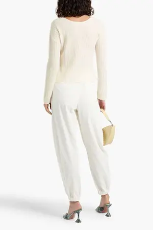 Naadam Coasta Wrap-effect Ribbed Cashmere Sweater