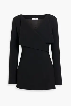 Gabriela Hearst Keir Wool-crepe Wrap Jacket
