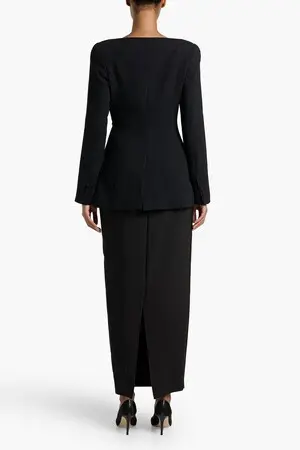 Gabriela Hearst Keir Wool-crepe Wrap Jacket