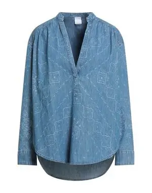 Pinko Denim Top In Cotton - Blue
