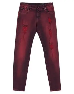 Dolce & Gabbana Cotton Tapered Jeans - Red