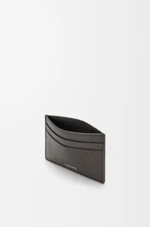 Loewe Plain Cardholder In Textured Classic Leather Skin - Dark Grey