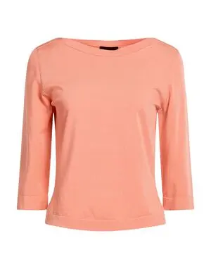 ROBERTO COLLINA Knitted 3/4 Sleeve Sweater - Orange