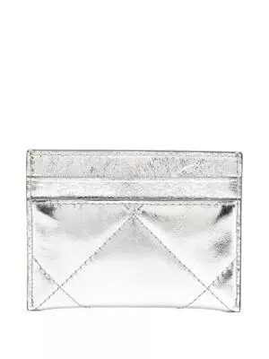 Tory Burch Kira Diamond Quilt Card Case - Metallic