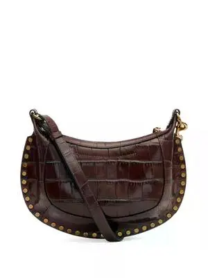 Isabel Marant Étoile Oskan Moon Croc-effect Leather Shoulder Bag - Brown