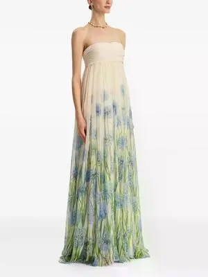 Oscar De La Renta Allium Chiffon Gown