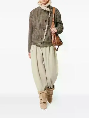 MARANT ETOILE Fadia Check Jacket - Brown