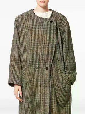 MARANT ETOILE Checked Button Coat