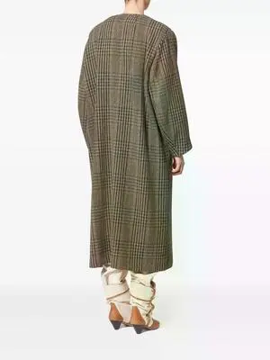 MARANT ETOILE Checked Button Coat