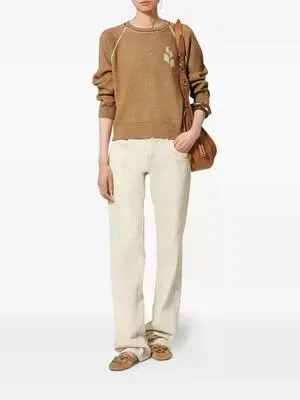 MARANT ETOILE Loriby Logo Sweater - Brown