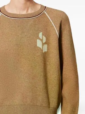 MARANT ETOILE Loriby Logo Sweater - Brown