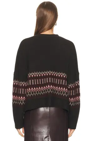 Sablyn Elliot B Boxy Cropped Fairisle Cardigan - Oaktree Multi