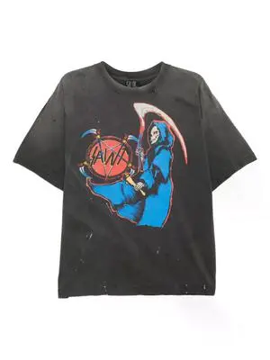 SAINT MXXXXXX Graphic-print T-shirt - Grey