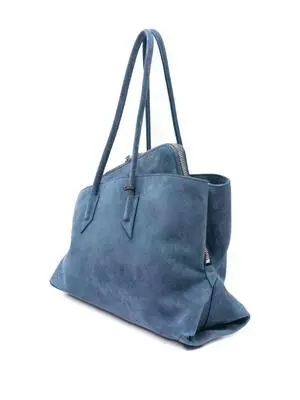 Attico La Passeggiata Suede Tote Bag - Blue