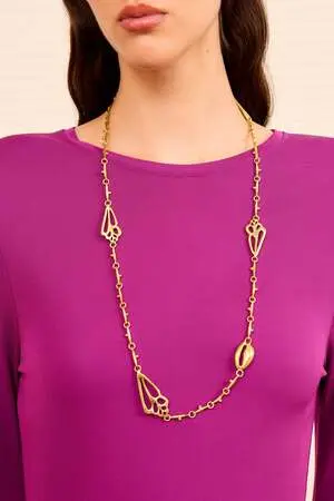 Ulla Johnson Shell Charm Long Necklace