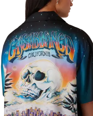 Casablanca La Prémonition Short Sleeve Silk Shirt - Multicolor